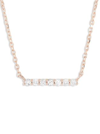 Luxury Bazaar collier en or rose 14ct pav&eacute; de diamants
