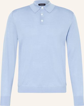 Strokesman's Strokesmans Strick-Poloshirt Aus Merinowolle blau