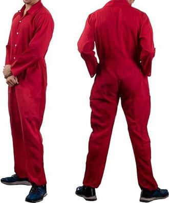 Generico Combinaison de prisonnier pour homme et femme - D&eacute;guisement de prisonnier de carnaval - Orange, rouge, XL