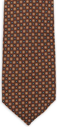 Barba Silk Floral Necktie - Brown