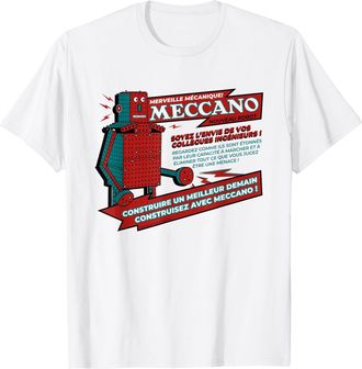 Meccano Modell Roboter Retro Frankreich Ad T-Shirt
