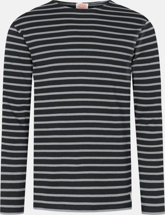 Armor Lux Streifenshirt Schwarz Grau Gestreift Herren Mar