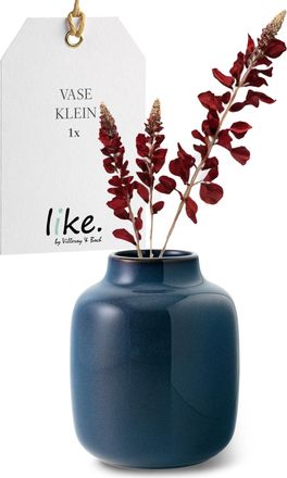like. by Villeroy & Boch Lave Home Vase Shoulder, 12,5x12,5x15,5cm, Bleu Uni