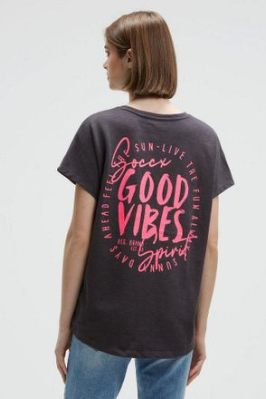 soccx Rundhalsshirt mit l&auml;ngerer R&uuml;ckenpartie