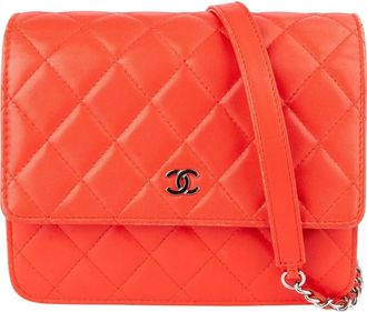 Chanel Crossbody Bags - Chanel Quilted Lambskin Single Flap Crossbody Bag - Gr. unisize - in Rot - f&uuml;r Damen