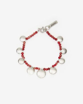 Isabel Marant Bracelet Adriel - Femme - Rouge Rio-argent&eacute; - Isabel Marant