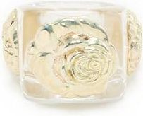 La Manso Bague Crystal on Silver Roseton