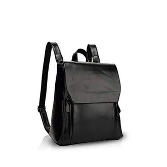 Nicole & Doris NICOLE&DORIS Mode Femme Sac à Dos Sacs Portés Dos College Fille Cartable Scolaire Sac d école Durable Doux PU Noir