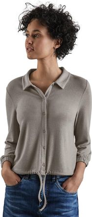 Street One Damen A322512 Melange-Look-Jacke, Breezy Beige Mel., 46 EU