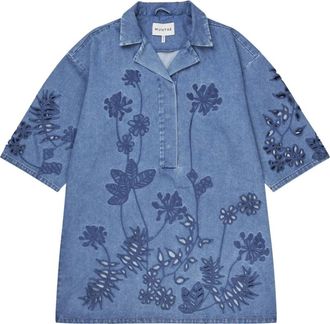 Munthe Femme, Blouses et Chemises, Bleu, Taille: 36 FR Chemises