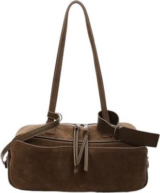 Generic Compatible avec les sacs &agrave; bandouli&egrave;re for femmes, sac main de grande capacit&eacute; Style r&eacute;tro for, porte-documents(Coffee)