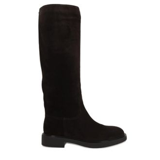 Gianvito Rossi Zedernbraune kniehohe Slip-On-Stiefel - - Shoes - Damen - Schwarzk - 38 1/2 EU