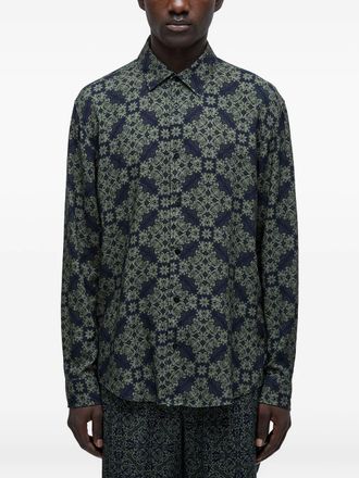 Osklen chemise à imprimé graphique - Vert