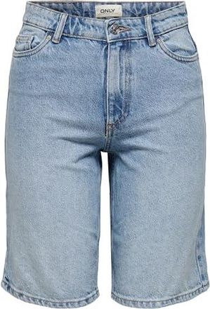 Only Nur Shorts Femmes avec Cinq Poches et Fermeture éclair, Couleurs:Bleu-Clair, Taille:XL