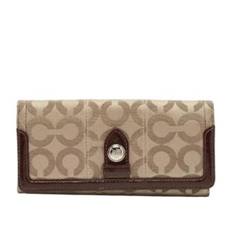 Coach Pre-owned Canvas portemonnaies - - Pre-owned - Damen - Beige - ONE SIZE