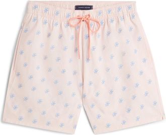 Tommy Hilfiger Badeshorts in Seersucker-Qualit&auml;t mit Monogramm-Stickerei in