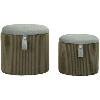 Mauro Ferretti Mauro Ferretti - Pouf avec rangement int&eacute;gr&eacute; Bolzano (Set de 2)