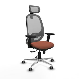 Piqueras y Crespo Computerstuhl Cilanco mit 2D-Armlehnen, h&ouml;henverstellbarer Lendenwirbelst&uuml;tze und h&ouml;henverstellbarem Kopfteil und Neigungsverstellung, ausgestattet mi