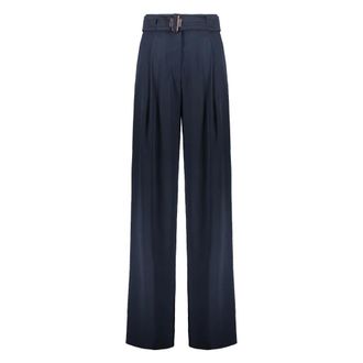 Moorer Weite Hose mit hohem Bund - - Trousers - Damen - Blau - L