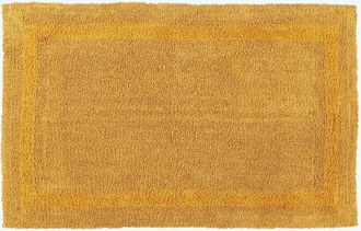 Homescapes Großer Badvorleger senfgelb, XXL Badematte 70x120 cm, Baumwoll-Badteppich Premium mit Wende-Design