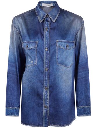 Golden Goose Journey WS Patty Over Shirt Archive Denime Print