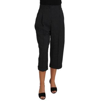Dolce & Gabbana Femme, Pantalons, Noir, Taille: 40 FR Cropped Pantalons