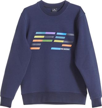 Paul Smith Homme, Sweatshirts et sweats &agrave; capuche, Bleu, Taille: XL Felpa Logo Obliquo