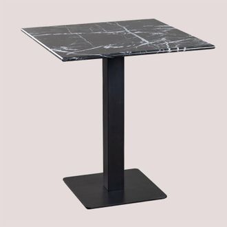 Sklum Sklum - Quadratischer Bistrotisch aus Marmor Livanto &x2194&xFE0E 70 cm Schwarzer Marmor