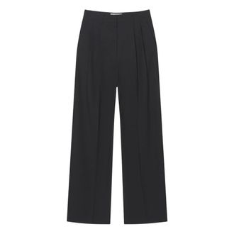 Dunst Pantalon Large &agrave; Double Plis - Femme - Pantalons - Noir - Taille: 40 FR