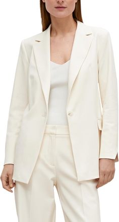Comma Damen 60.2.61.15.152.2132859 Blazer, 0700 creme, 34