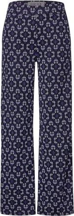 Street One Jambe Droite Hw Jacquard Glitz, Bleu Foncé, 42W x 30L Femme