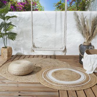 The Home Deco Factory Balan&ccedil;oire en macram&eacute; Mirage
