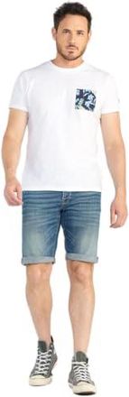 Le Temps Des Cerises Bermuda Laredo en Jeans Bleu Moyen