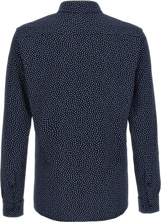 HUGO BOSS Floral Print Cotton Shirt - Navy