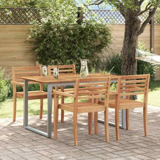 vidaXL Vidaxl - Table de jardin pour repas Gris 140 x 80 x 75 cm