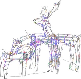 vidaXL 3-tlg. LED-Rentiere Set Weihnachtsdeko 229 LEDs vidaXL