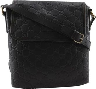 Gucci unisex, Pre-owned, Brun, Taille: ONE Size Sac bandouli&egrave;re vintage en cuir Pre-owned