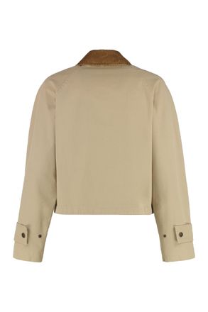 Burberry Womens Botton Jacket Beige Cotton