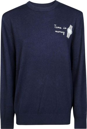MC2 Saint Barth pull Heron Light à broderies - Bleu