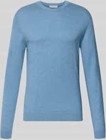 Casual Friday Regular Fit Strickpullover aus Baumwoll-Mix mit Kaschmir-Anteil