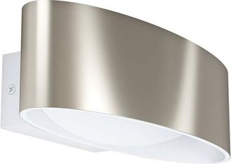 Eglo LED Wandlampe Maccacari, 1 flammige Wandleuchte, Minimalismus, Wandstrahler innen aus Aluminium, Stahl und Kunststoff, Wohnzimmerlampe, Flurlampe in N