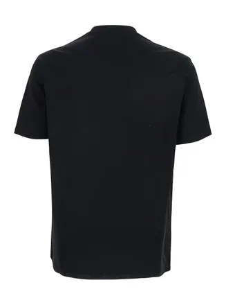 Emporio Armani Mens T-Shirt Black Cotton T-Shirts And Polos