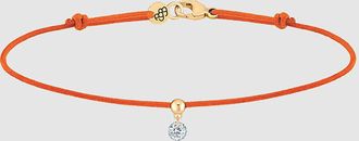 LA BRUNE & LA BLONDE Bracelet BB Cordon Orange Or Jaune Diamant Brillant