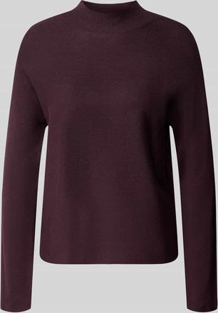 Comma Regular Fit Strickpullover aus Viskose-Mix mit Stehkragen