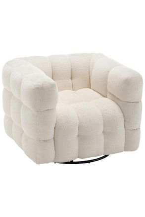 Livetastic Sessel Cuddle, Weiß, Textil, 94x83x71 cm, Stühle