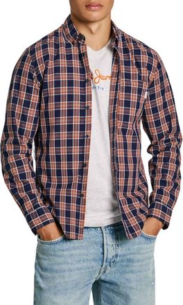 Pepe Jeans London Herren Morgan Hemd, Blau (Dulwich Blue), XL