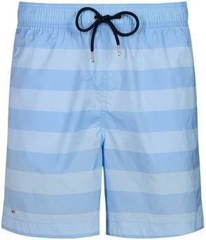 Eden Park Short de bain &agrave; rayures horizontales et logo brod&eacute;