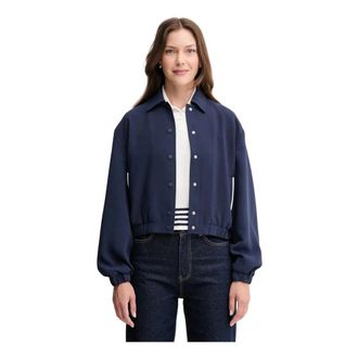 Benetton Regular Fit Bomber Jacket - - Jackets - Damen - Blau - L