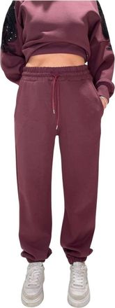 Please Femme, Pantalons, Rouge, Taille: 38 FR Pantaloni Cotone