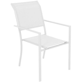 Made In Meubles Made In Meubles - Chaise de jardin blanche Ilona (lot de 2)